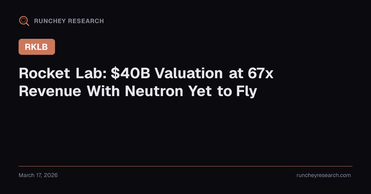 Rocket Lab: $40B Valuation at 67x Revenue With Neutron Yet to Fly ...
